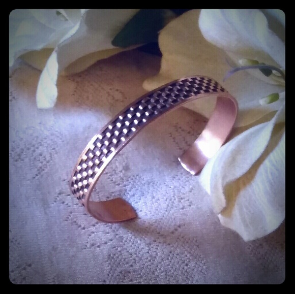 Vintage | Jewelry | Vintage Stamped Copper Cuff Bracelet | Poshmark